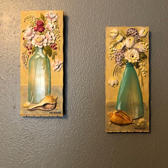 Wall Decor | Kate Mcrostie 3d Floral Resin Plaques | Poshmark